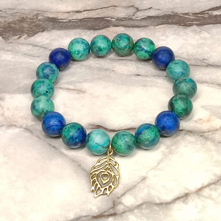Buy Peacock Blue (Azurite) Bracelet Online | Siddha Yoga Bookstore