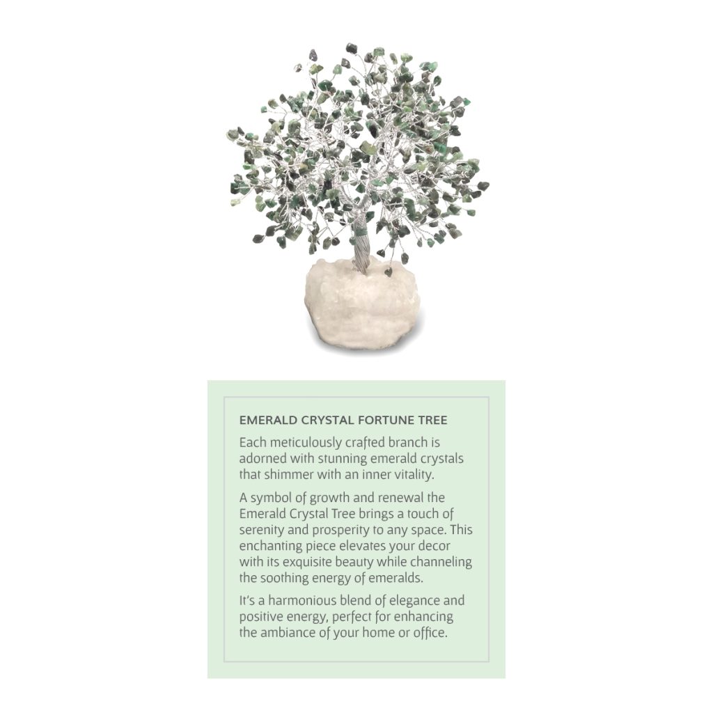 Emerald – Crystal Fortune Tree - Siddha Yoga Book Store